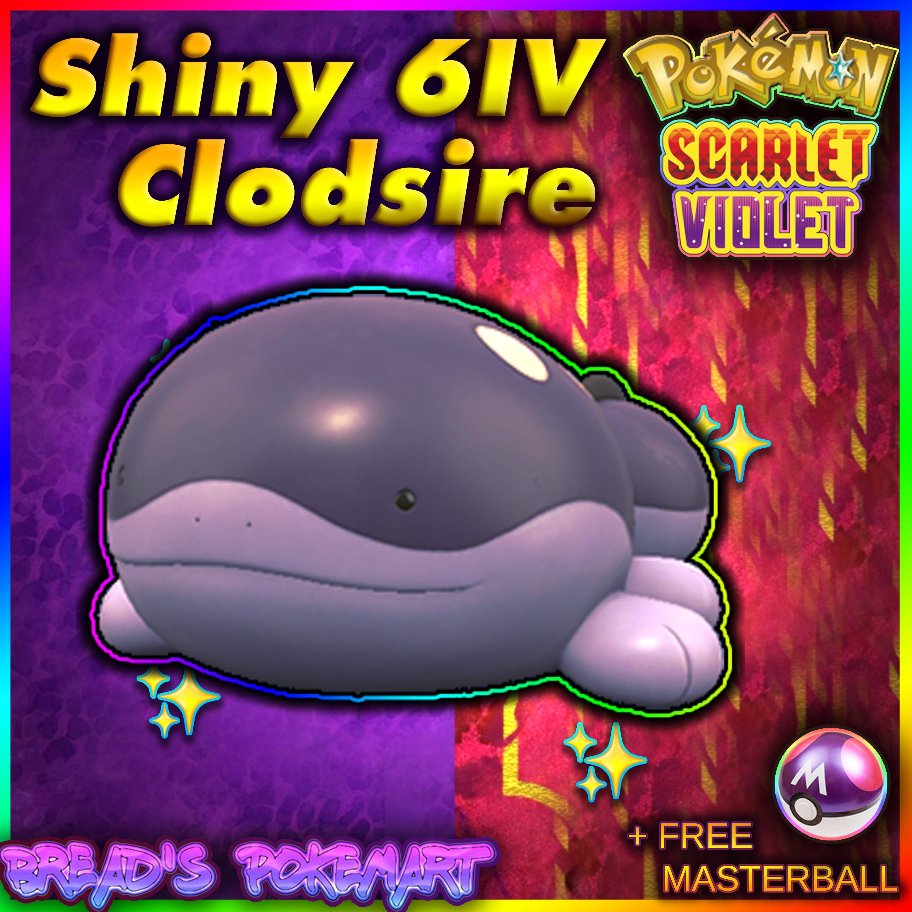 Clodsire Shiny 6IV // Pokemon Scarlet & Violet Raid Battle Set - Etsy