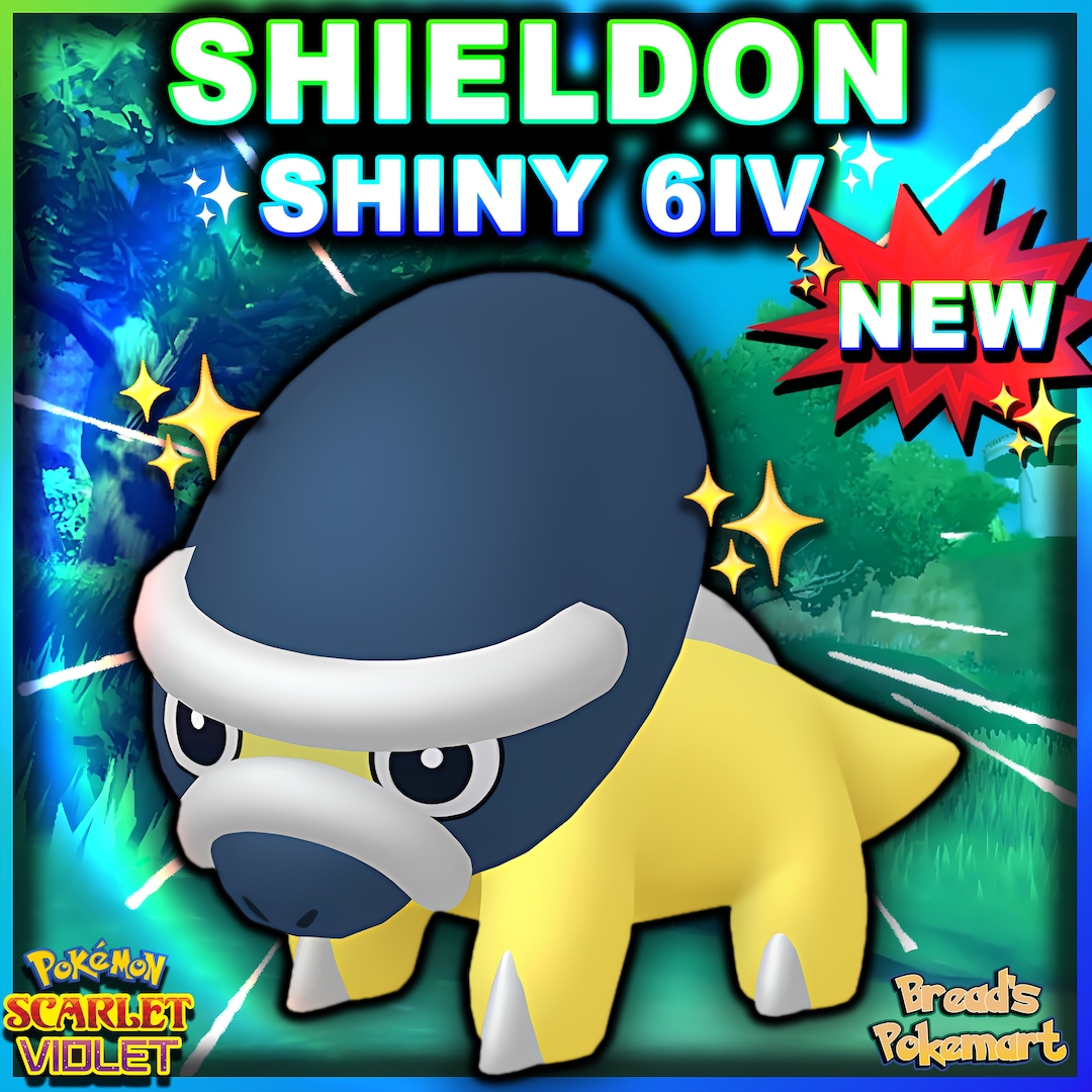 SHINY 6IV SHIELDON / Pokemon Scarlet and Violet / Lv1 Ready to Raise ...