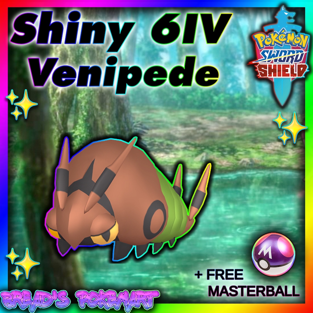 Pokemon Sword and Shield // VENIPEDE Ultra SHINY 6IV Pokemon - Etsy