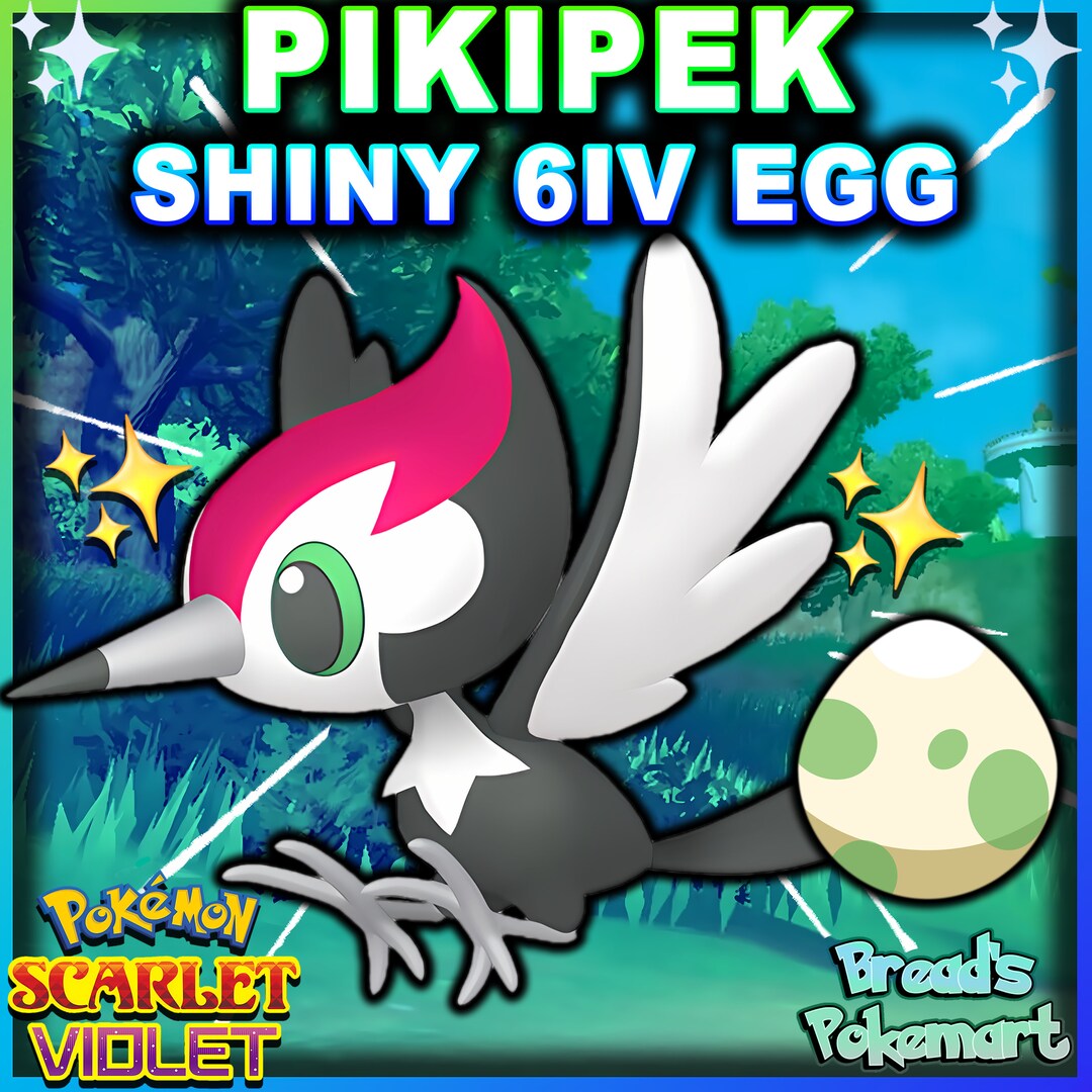 Shiny 6iv Pikipek In An Egg Pokemon Scarlet And Violet Shiny Egg
