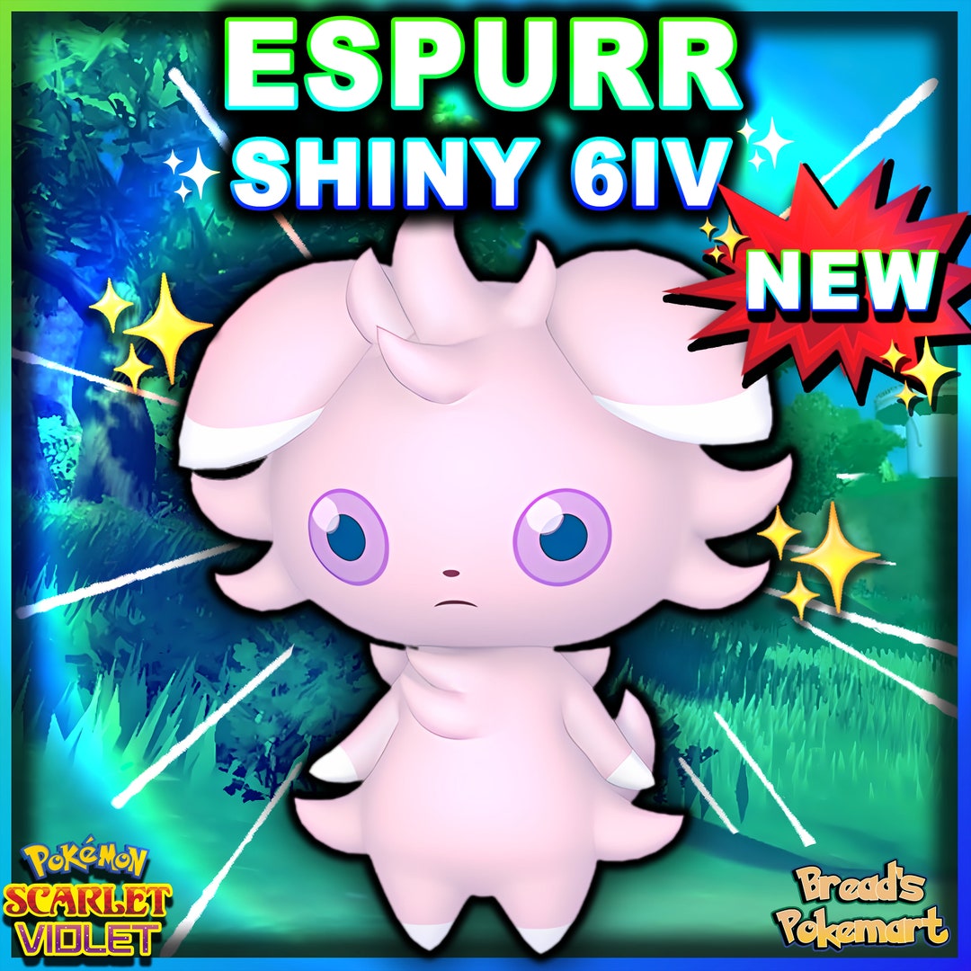 SHINY 6IV ESPURR / Pokemon Scarlet and Violet / Lv1 Ready to - Etsy
