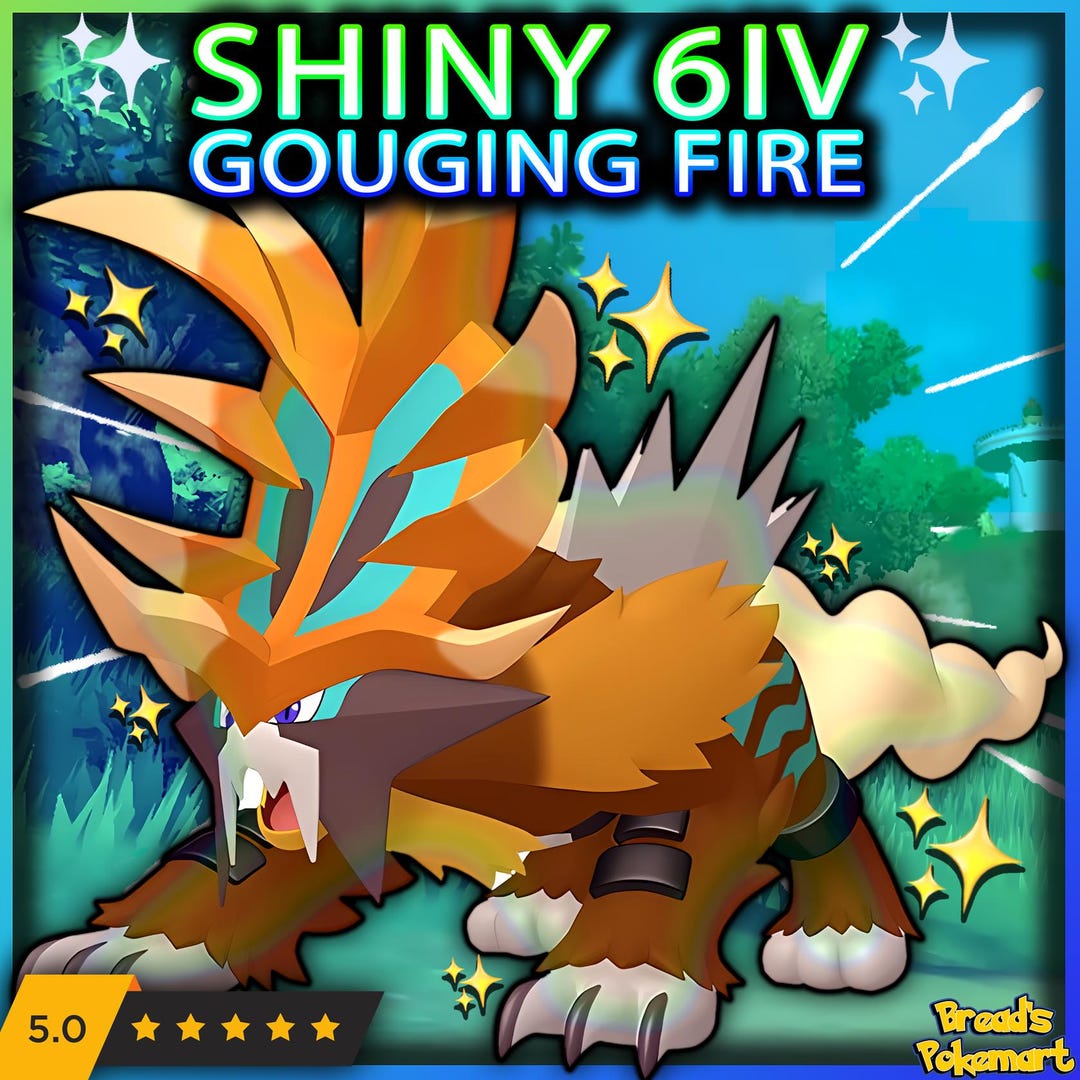SHINY 6IV Gouging Fire Pokemon Home // Shiny 6IV Paradox Lv100 Evs ...