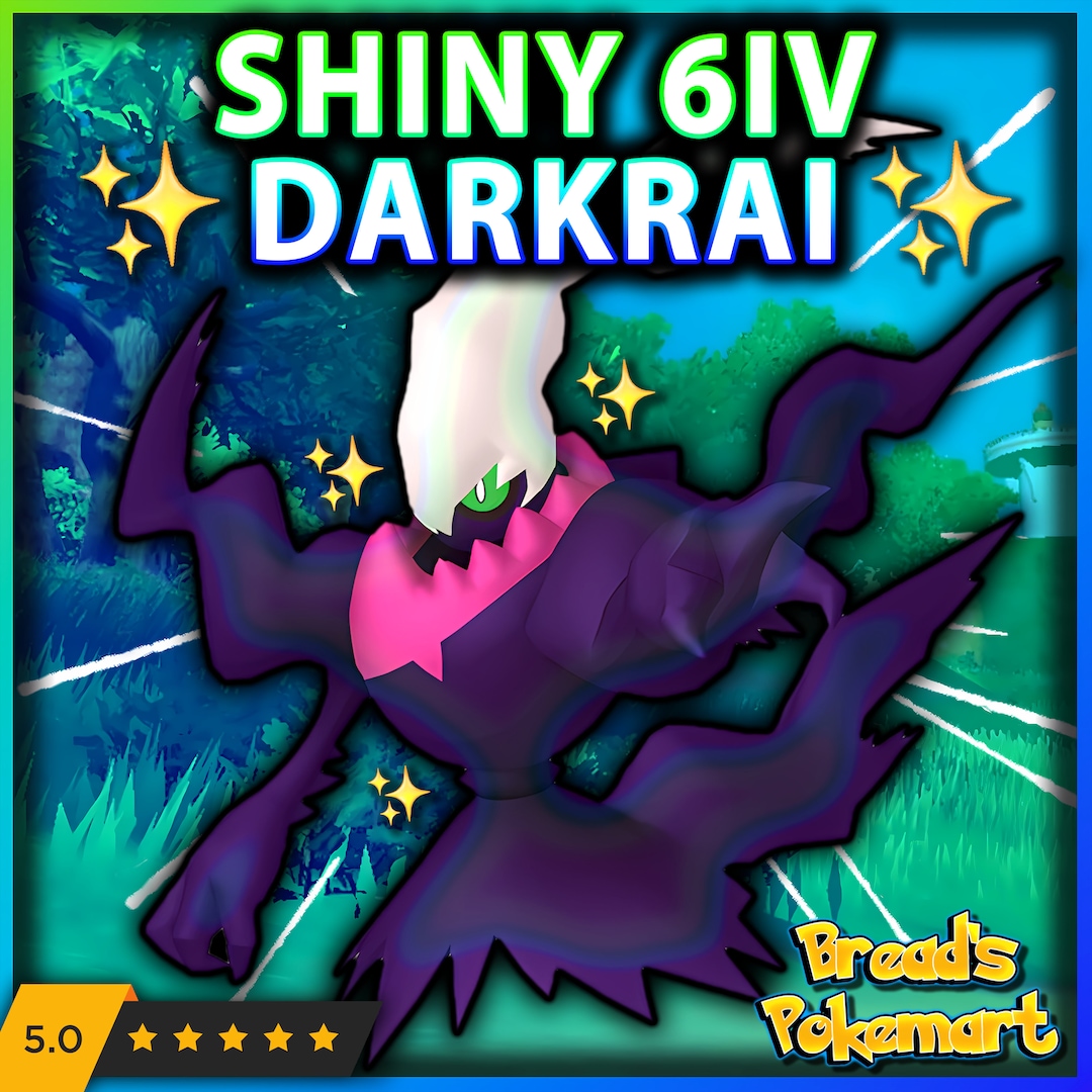 DARKRAI Shiny 6IV Pokemon Scarlet and Violet Brilliant Diamond & Shining Pearl or Legends Arceus ...