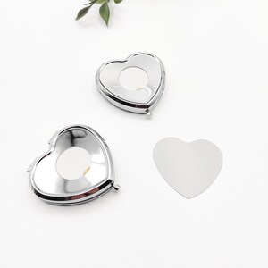 Heart Embroidery Pocket Mirror Kit, Blank Compact Mirror for Stitch ...