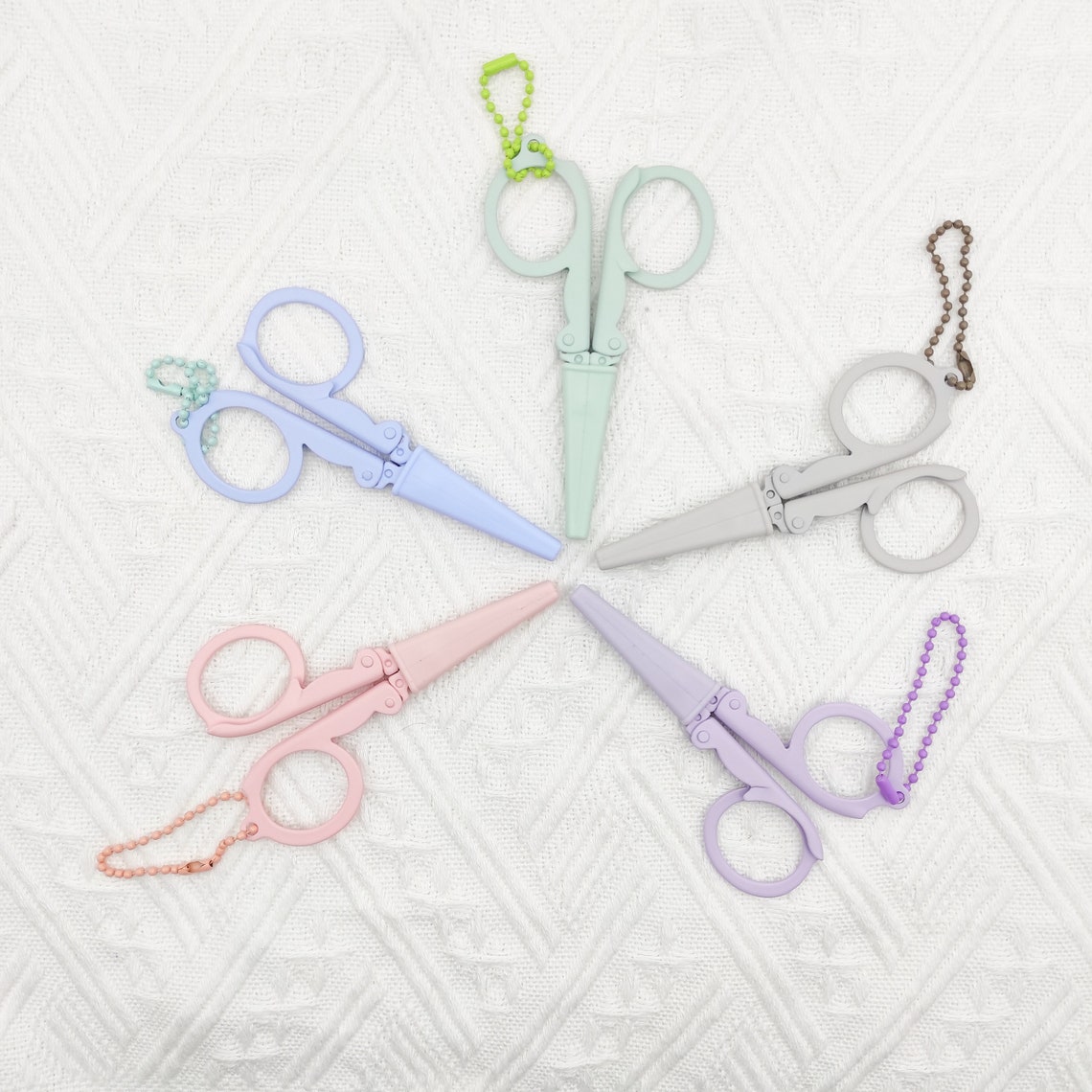 Folding Stainless Steel Scissors With Sheath: Travel Sewing, Embroidery ...