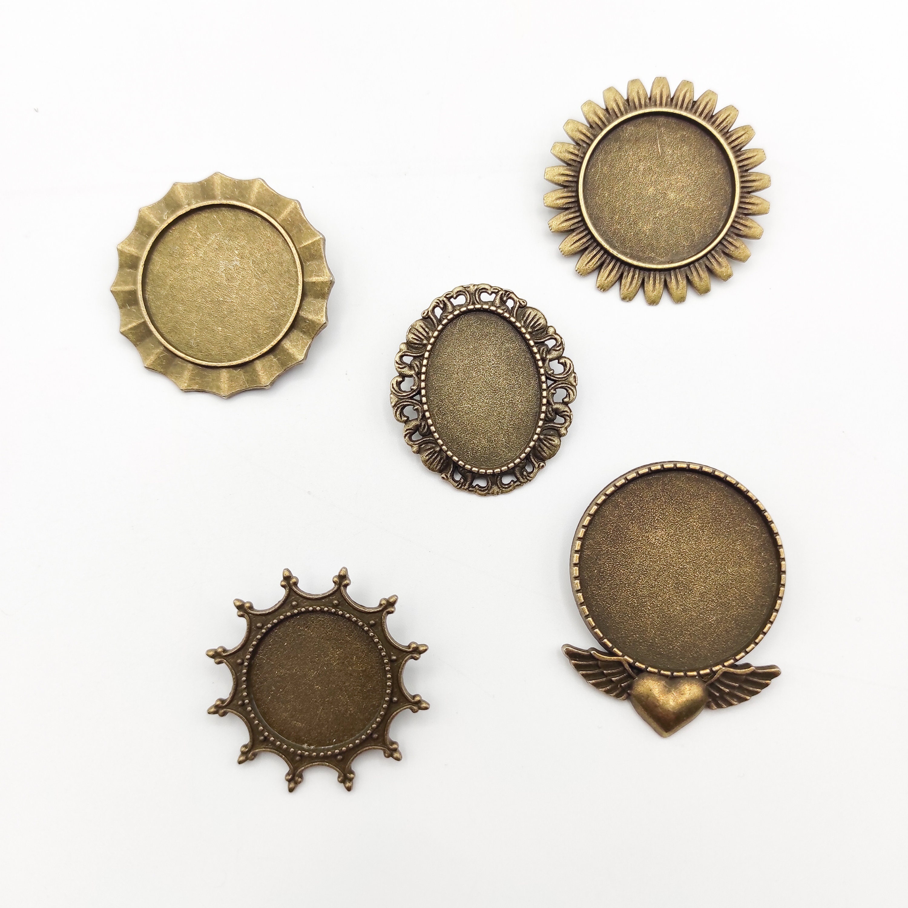 Embroidery Necklace & Pin Frame Kit: DIY Pendant Base - Etsy