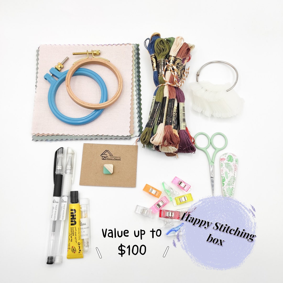 Essential Hand Embroidery Supplies Box Start Stitching With - Etsy