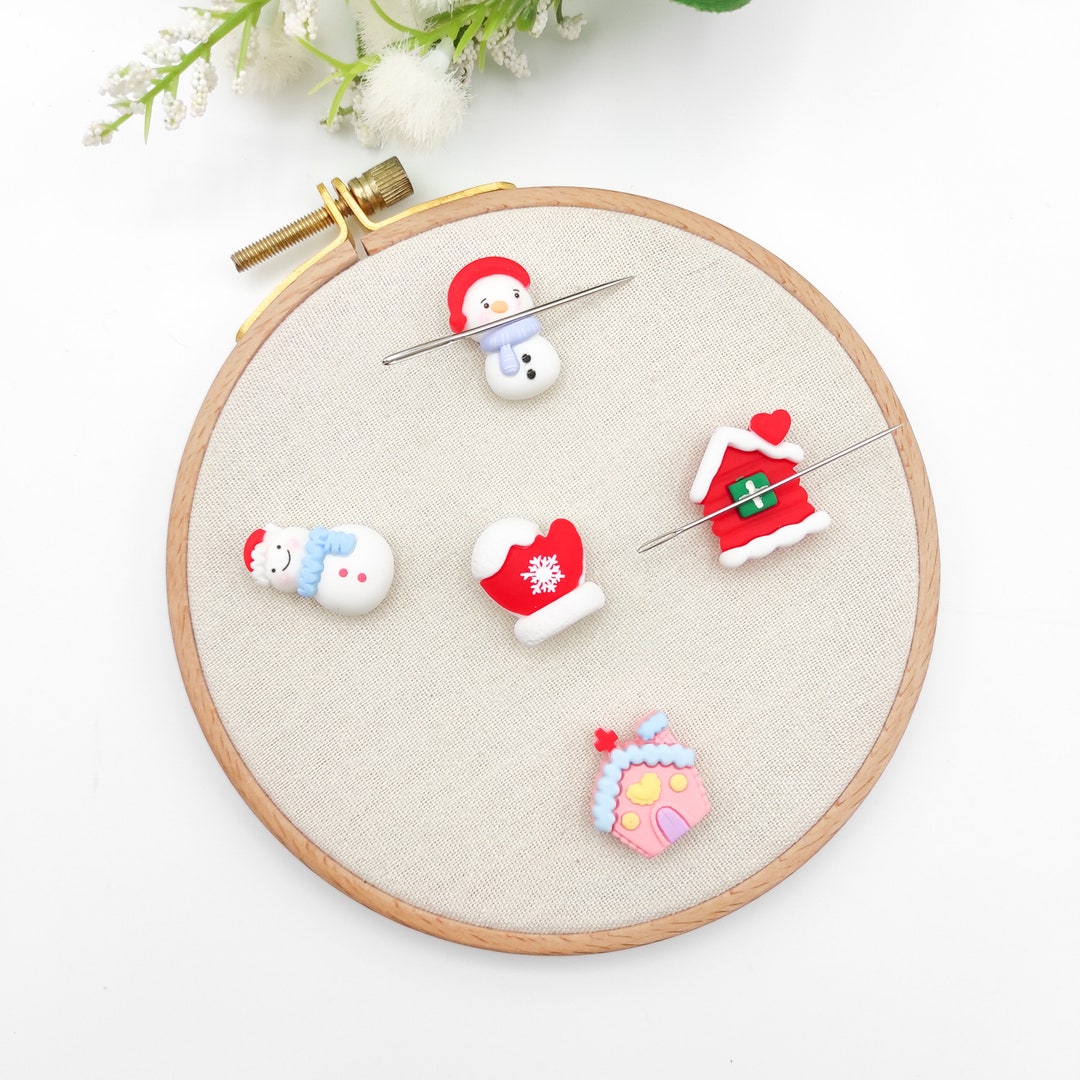 Snow Town Resin Needle Minders, Cute Needle Minders for Embroidery ...