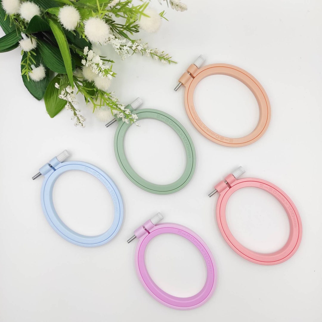 Multiple Colors of Oval Plastic Hoops. Small Square Hoops for ...