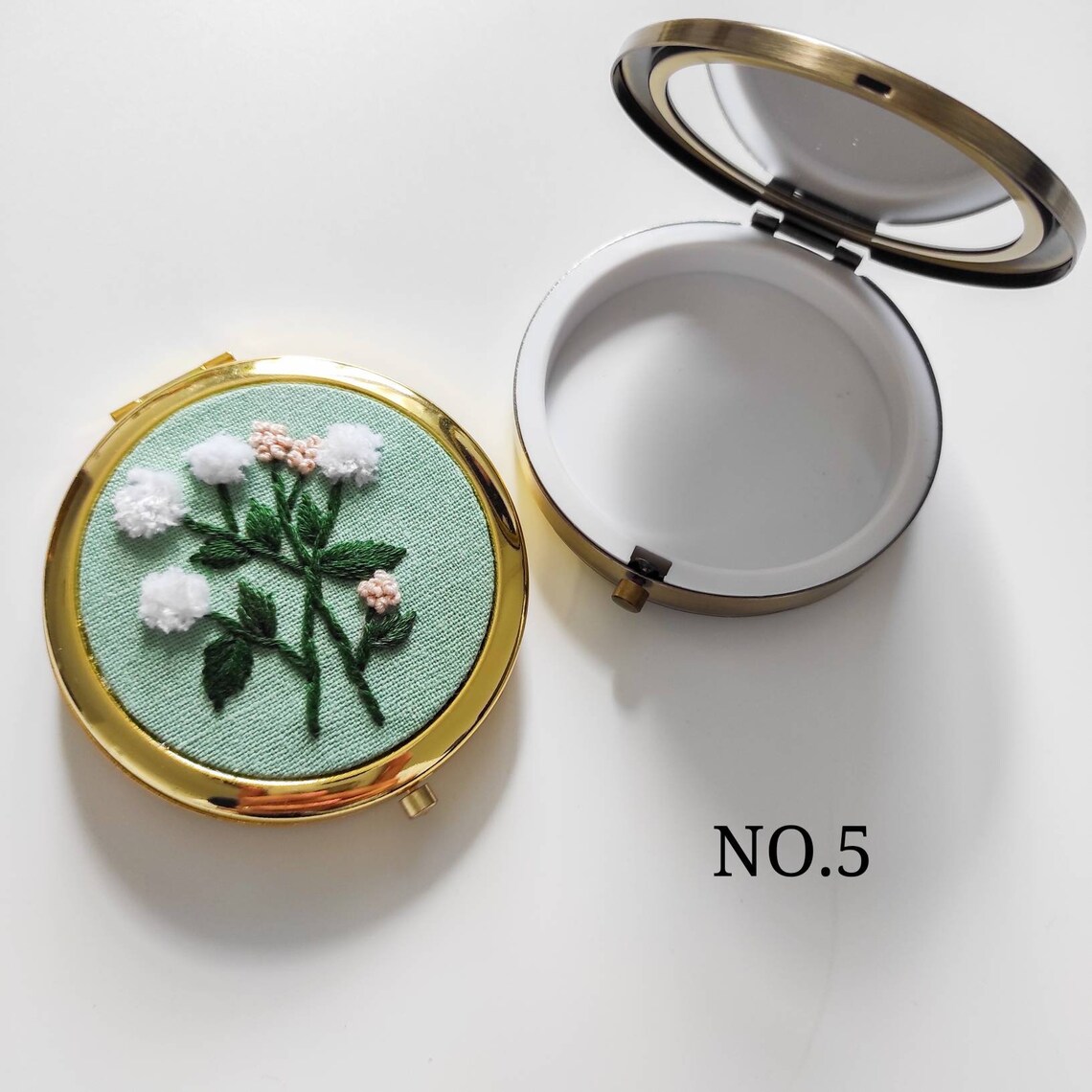 Elegant Handmade Embroidered Pill Box Floral Embroidery - Etsy