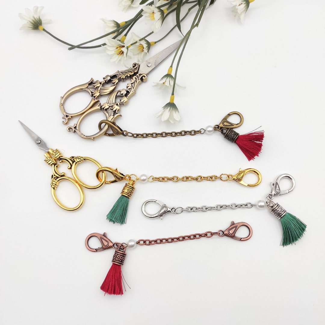 Vintage Style Tasseled Scissor Chain: Elegant Sewing Accessory - Etsy
