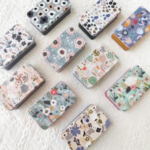 Portable Floral Tin Embroidery Tool Kit Organizer for On-the-go Sewing ...