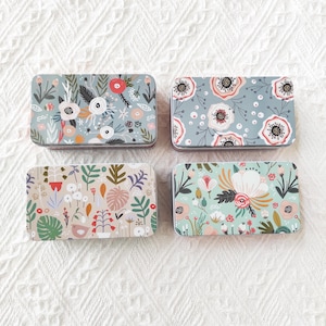 Portable Floral Tin Embroidery Tool Kit Organizer for On-the-go Sewing ...
