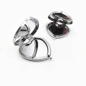 Heart Embroidery Pocket Mirror Kit, Blank Compact Mirror for Stitch ...