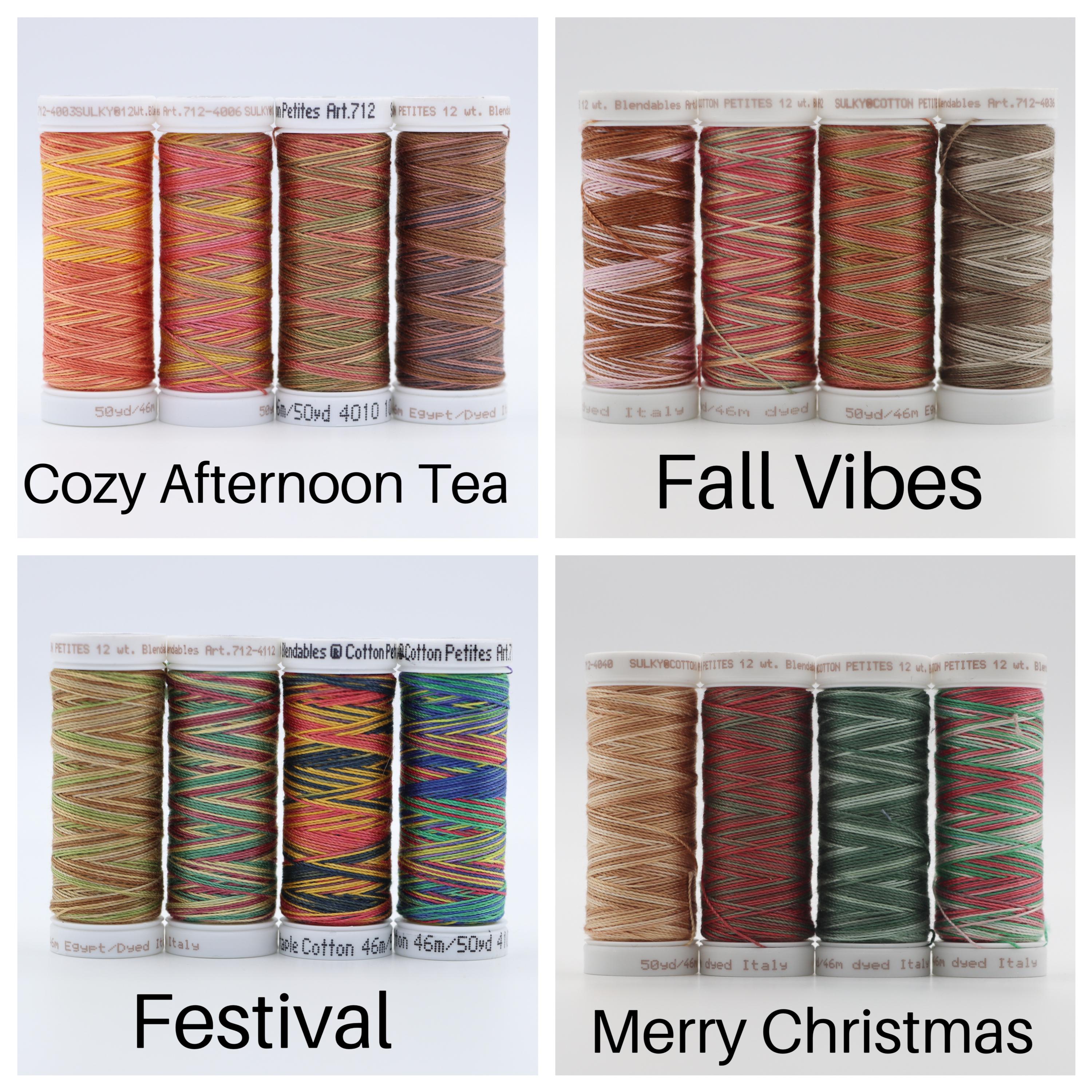 Sulky Blendables Cotton Thread Bundle: 12wt Embroidery, Quilting, Cross ...