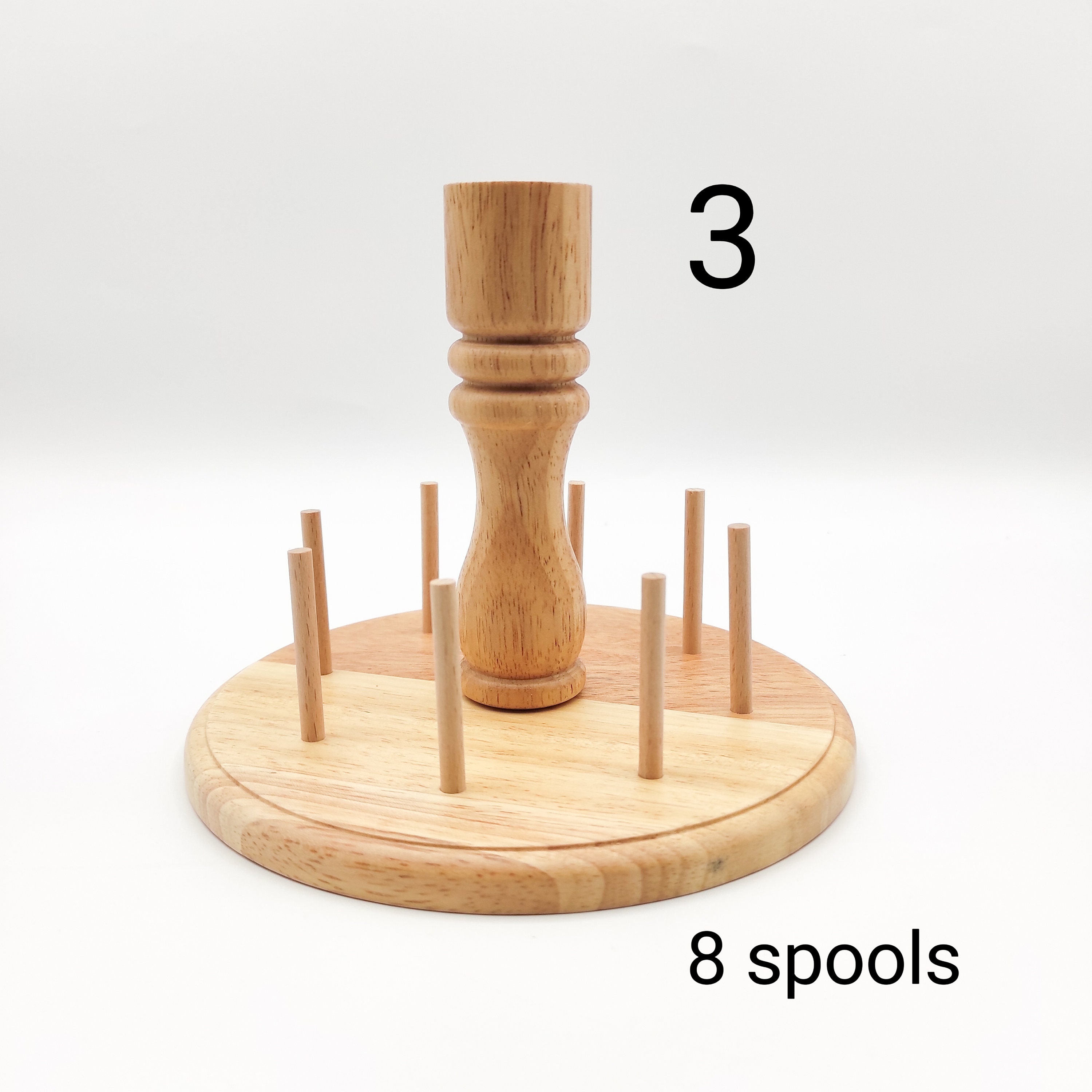 Beechwood Embroidery Floss Bobbin Rack - Thread Organizer for Crafting ...