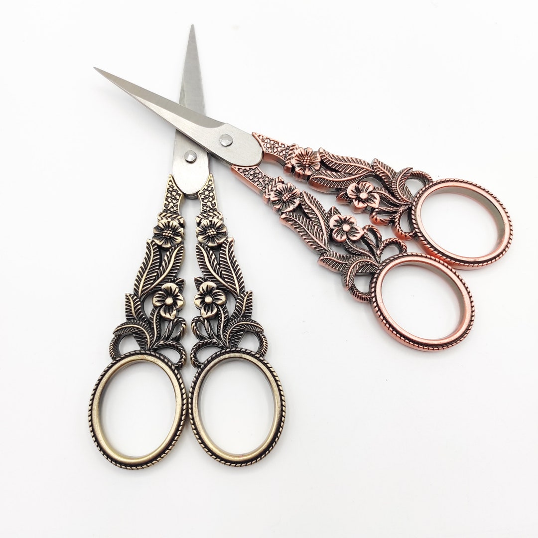 Vintage Daffodils Embroidery Scissor, Floral Sharp Scissor Unique Gift ...