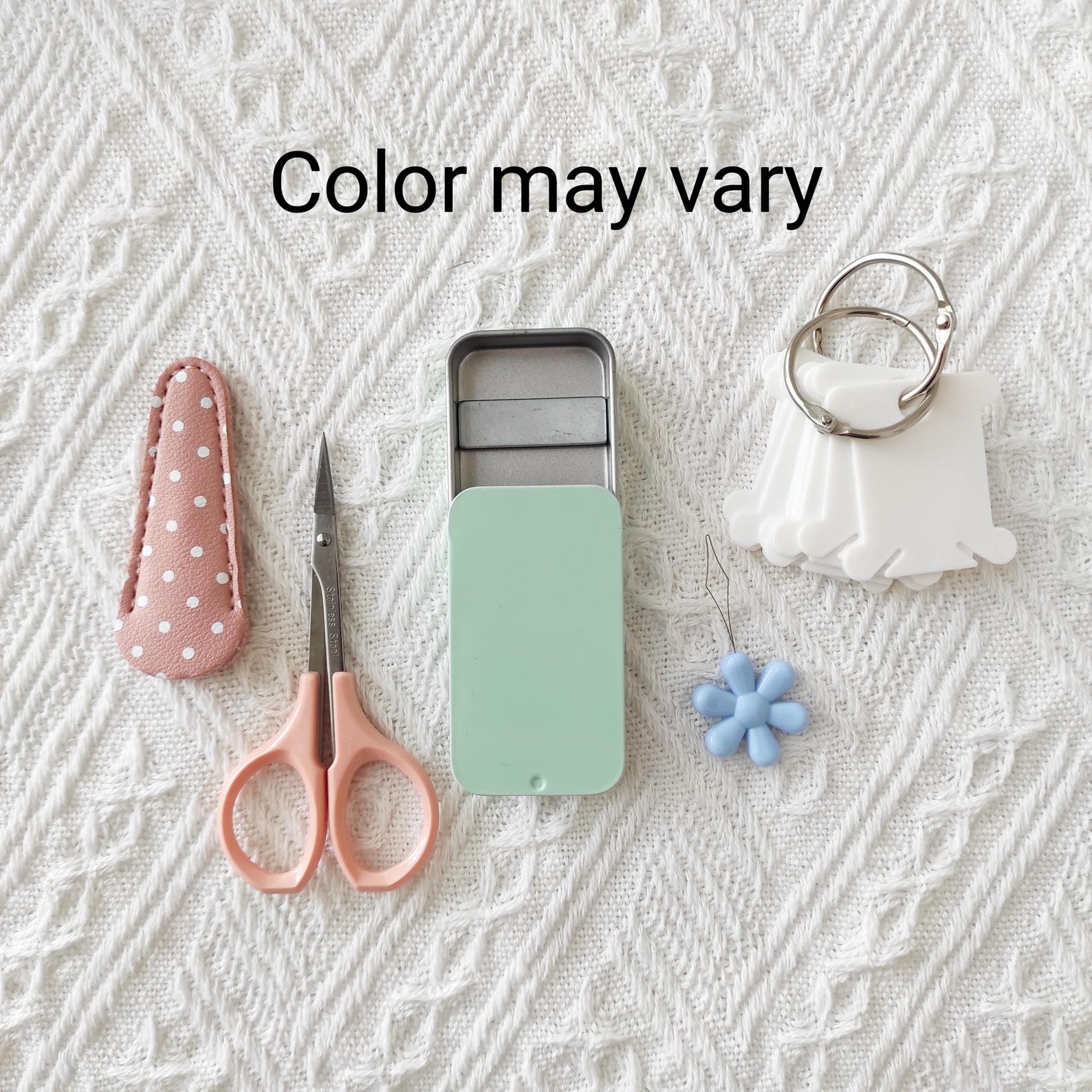 Portable Floral Tin Embroidery Tool Kit Organizer for On-the-go Sewing ...