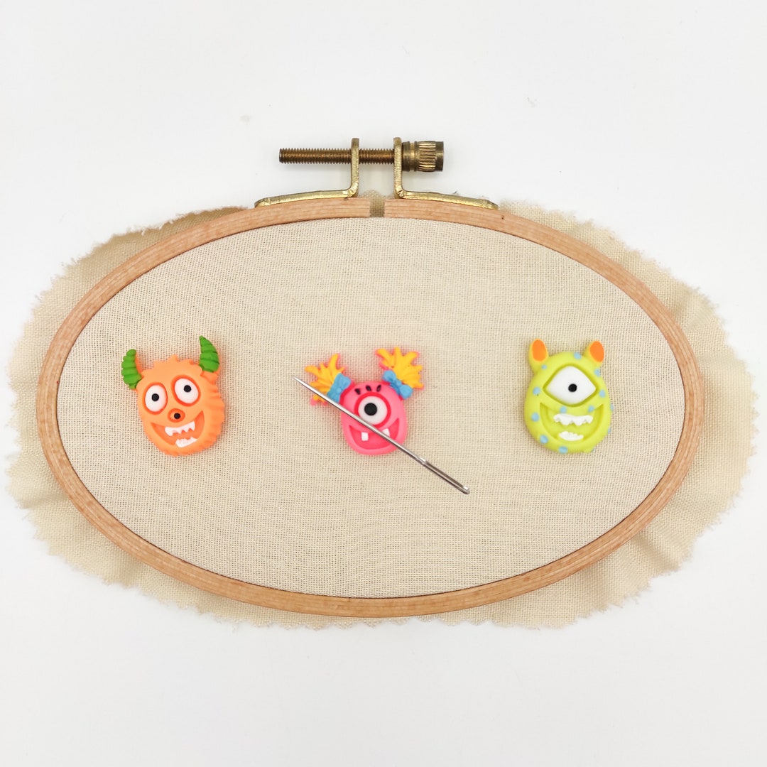 Monster Resin Needle Minders, Needle Minder for Embroidery, Cross ...