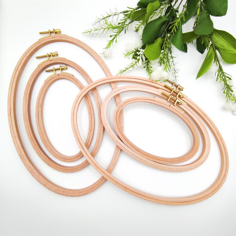 Wooden Oval Hoop - Etsy