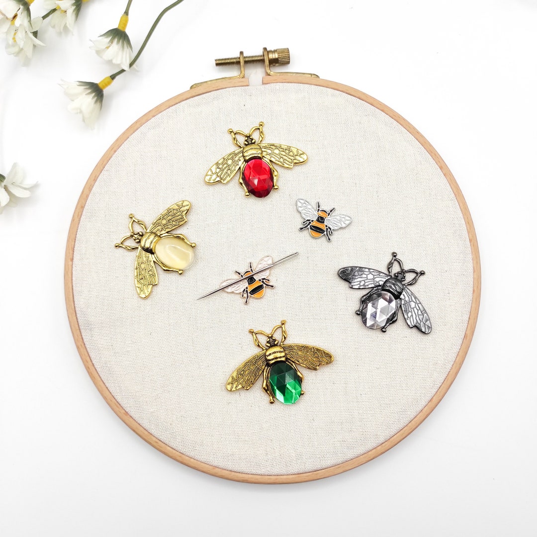 Bee Needle Minders, Strong Needle Minder for Embroidery, Cross Stitch ...