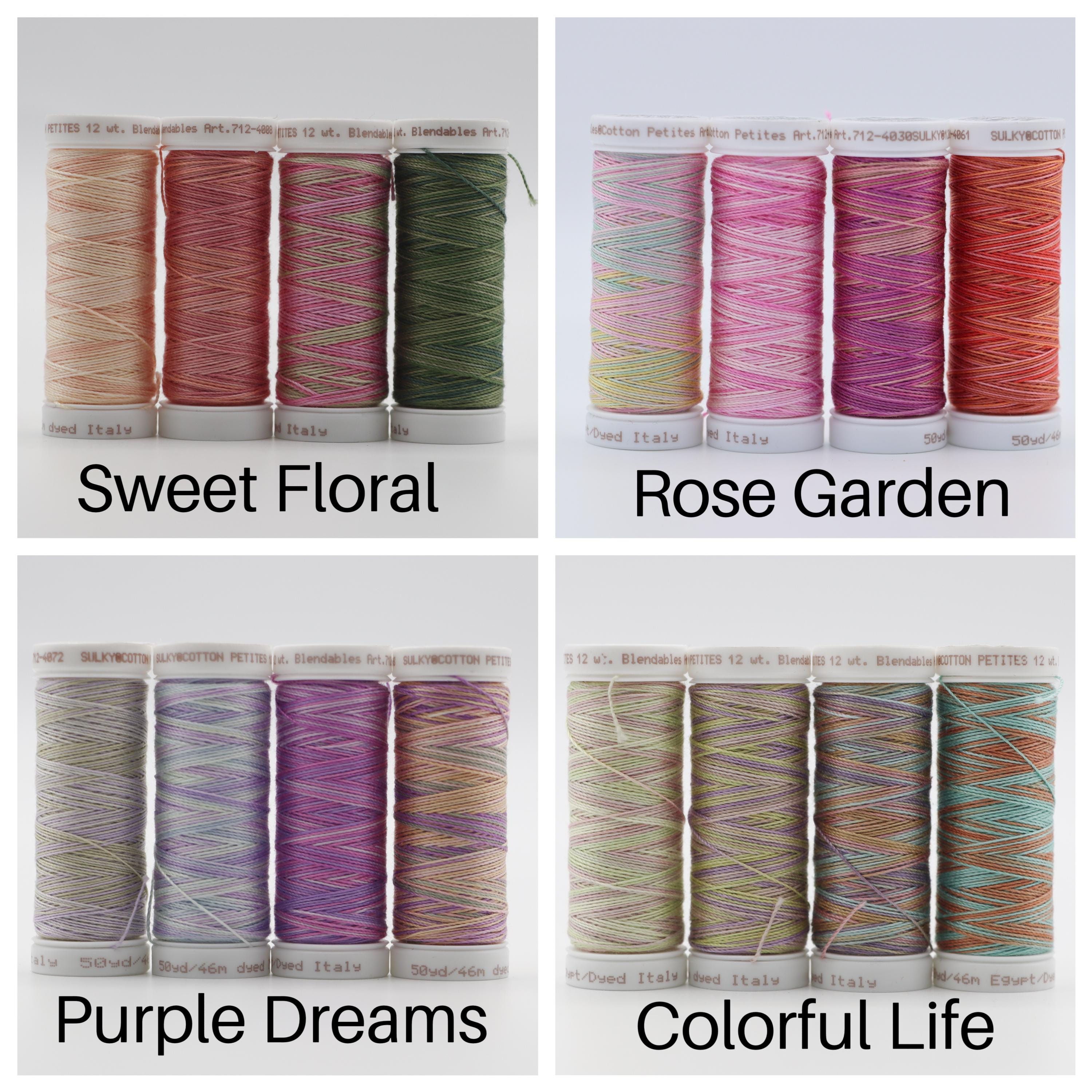 Sulky Blendables Cotton Thread Bundle: 12wt Embroidery, Quilting, Cross ...