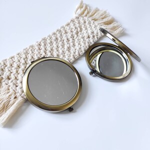 Personalized Embroidery Pillbox/pocket Mirror/compact Mirror, Custom ...