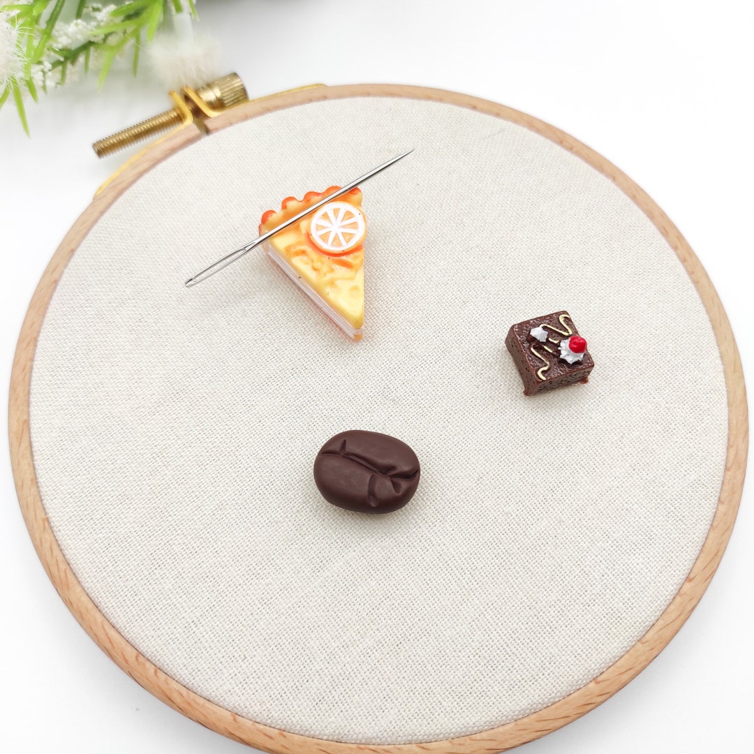 Resin Needle Minder, Cake and Coffee, Embroidery Needle Keeper - Etsy
