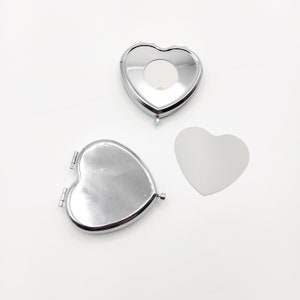 Heart Embroidery Pocket Mirror Kit, Blank Compact Mirror for Stitch ...