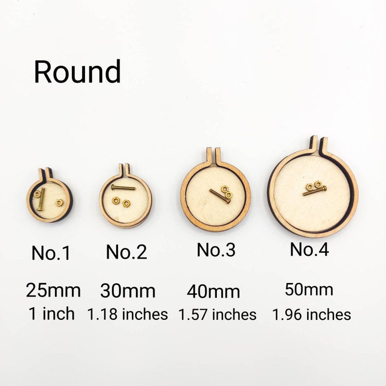 Mini Wooden Embroidery Hoop: DIY Pendant Charms - Etsy