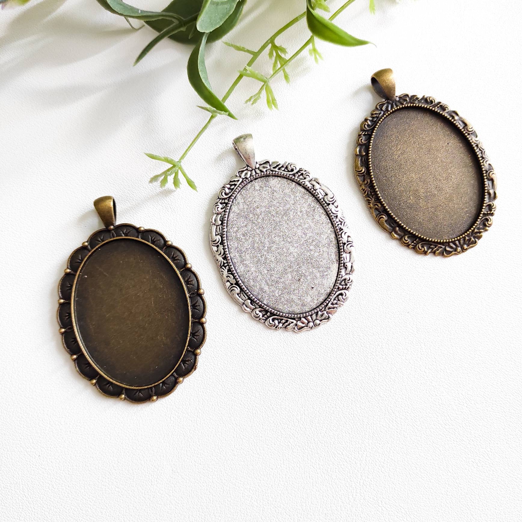 Oval Pendant Frame for Embroideryembroidery Necklace - Etsy
