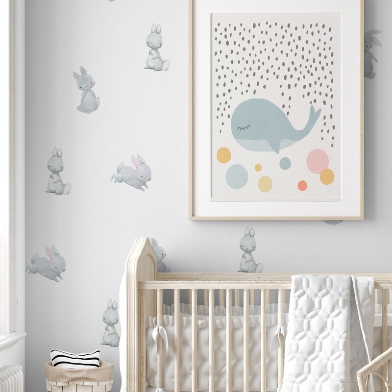 Bunny Wall Decal - Etsy