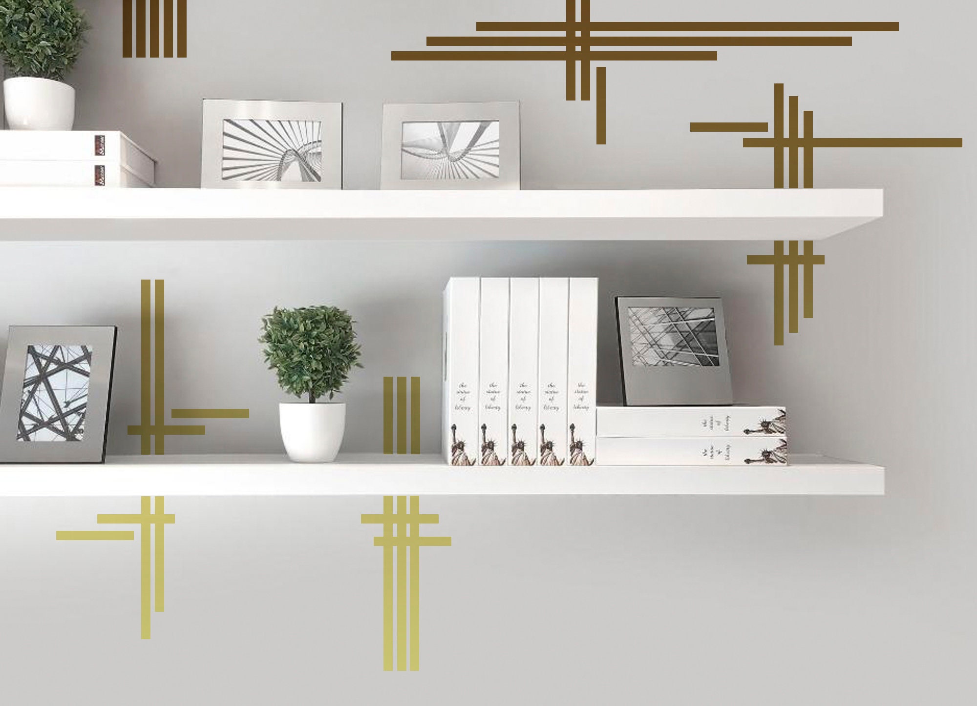 Lines Wall Decals - Sleek Line Decal Set, Kids Room, Long Lines, Living ...