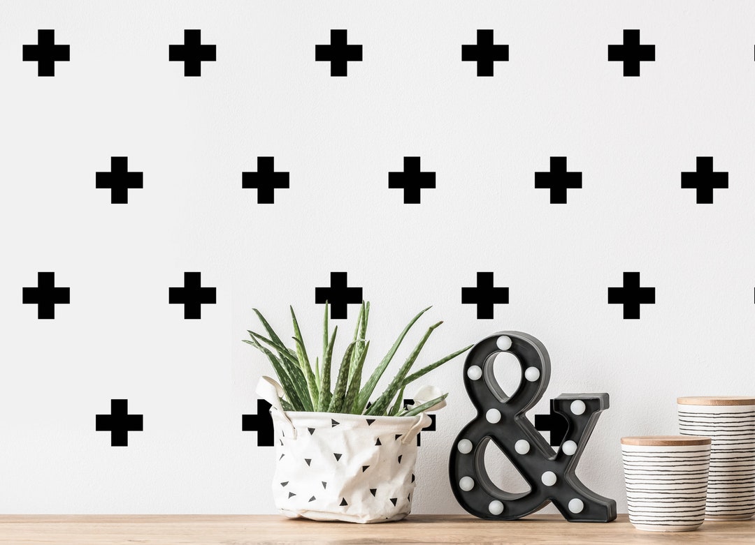 Plus Sign Wall Decals, Kids Room Decal, Peel & Stick Decals, Swiss ...