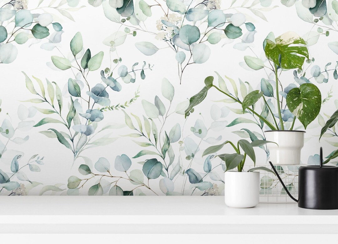 Peel and Stick Wallpaper Custom Bedroom Blue Wallpaper Nursery Wall ...