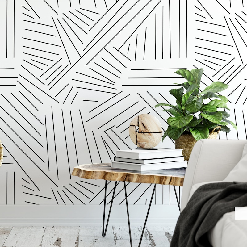 Abstract Line Wallpaper - Etsy