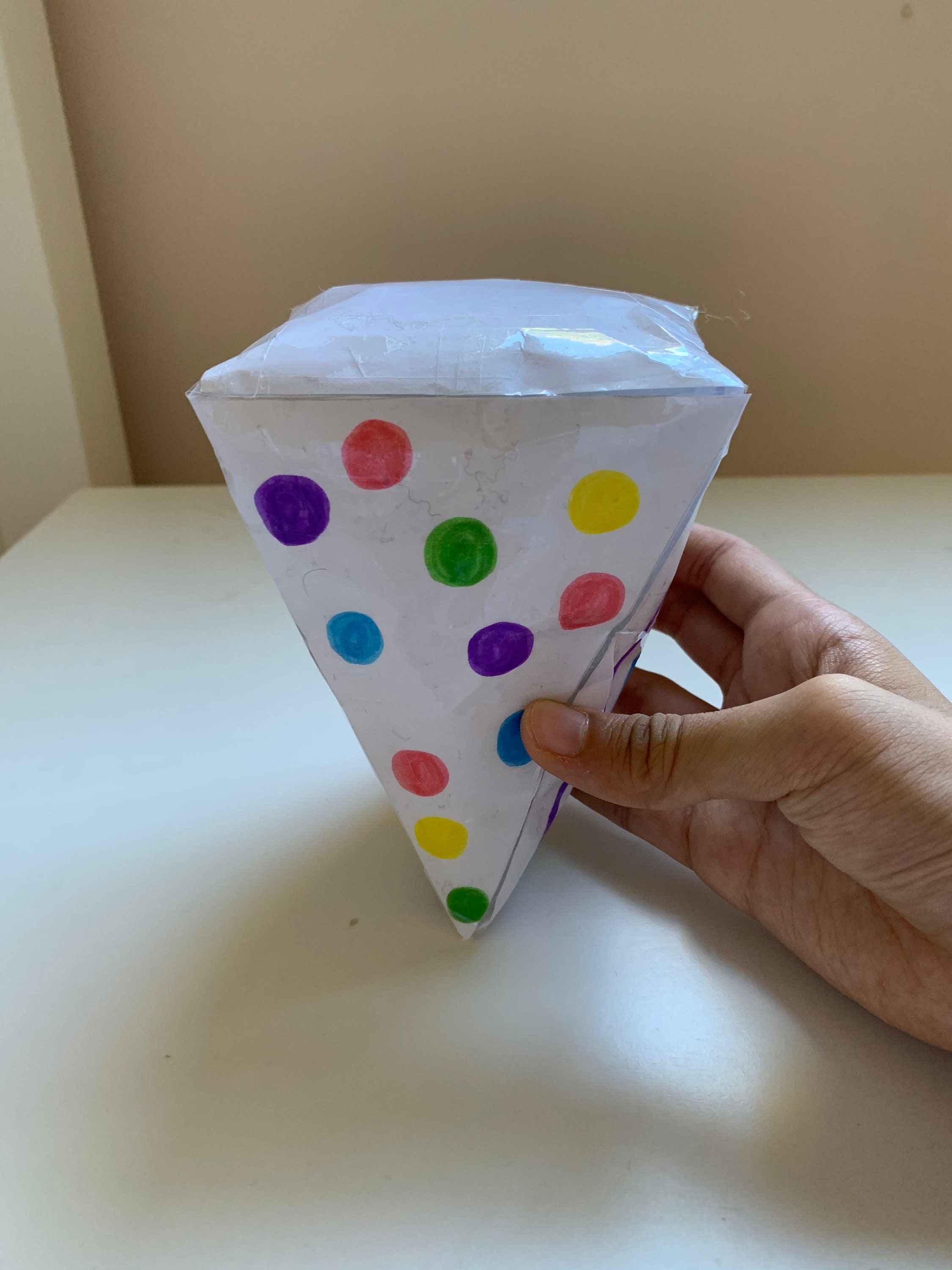 3D Rainbow Cake Slice Paper Squishy | Etsy