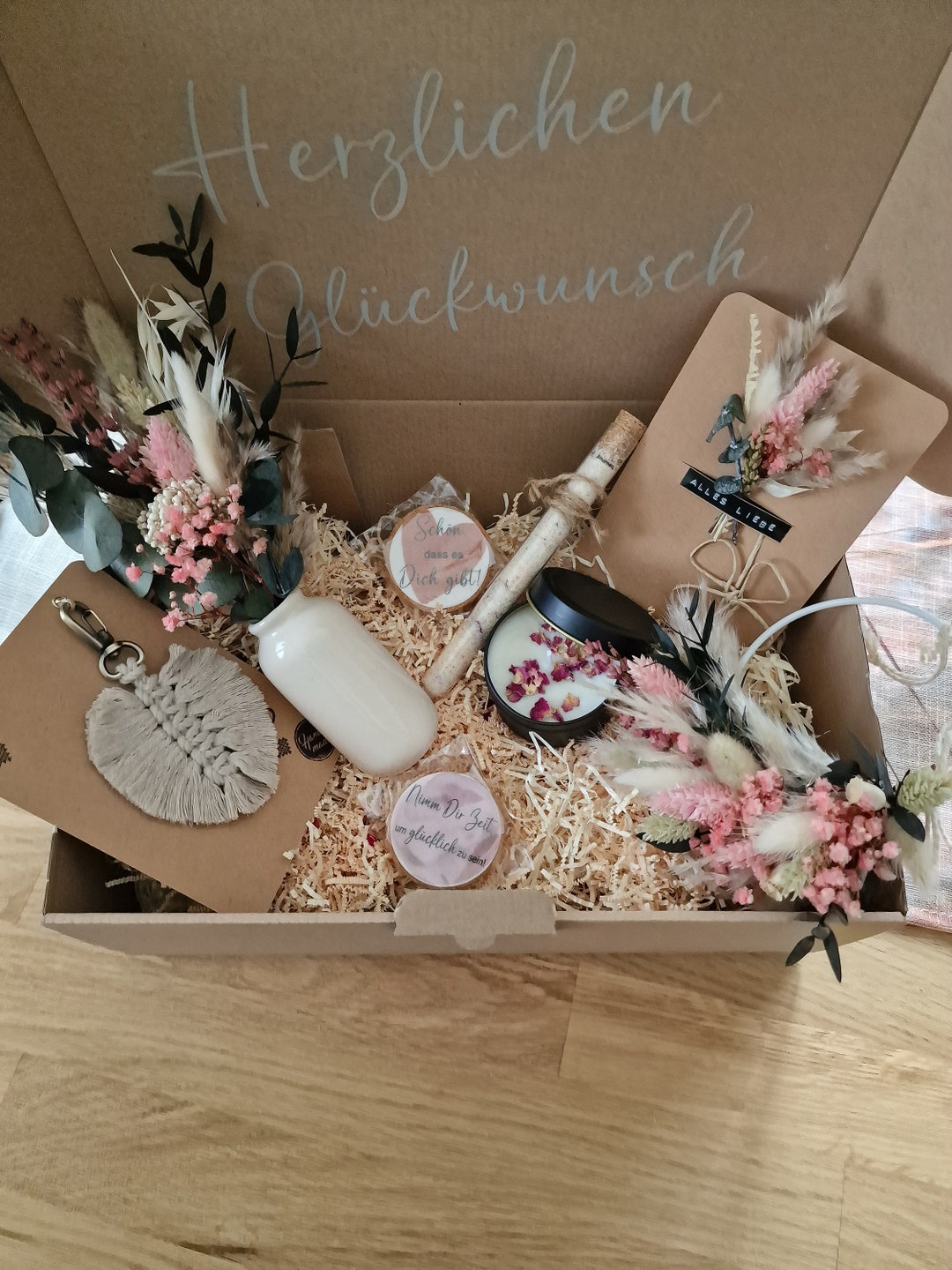 Geschenkbox Herzlichen Glückwunsch "Flower" personalisierter ...