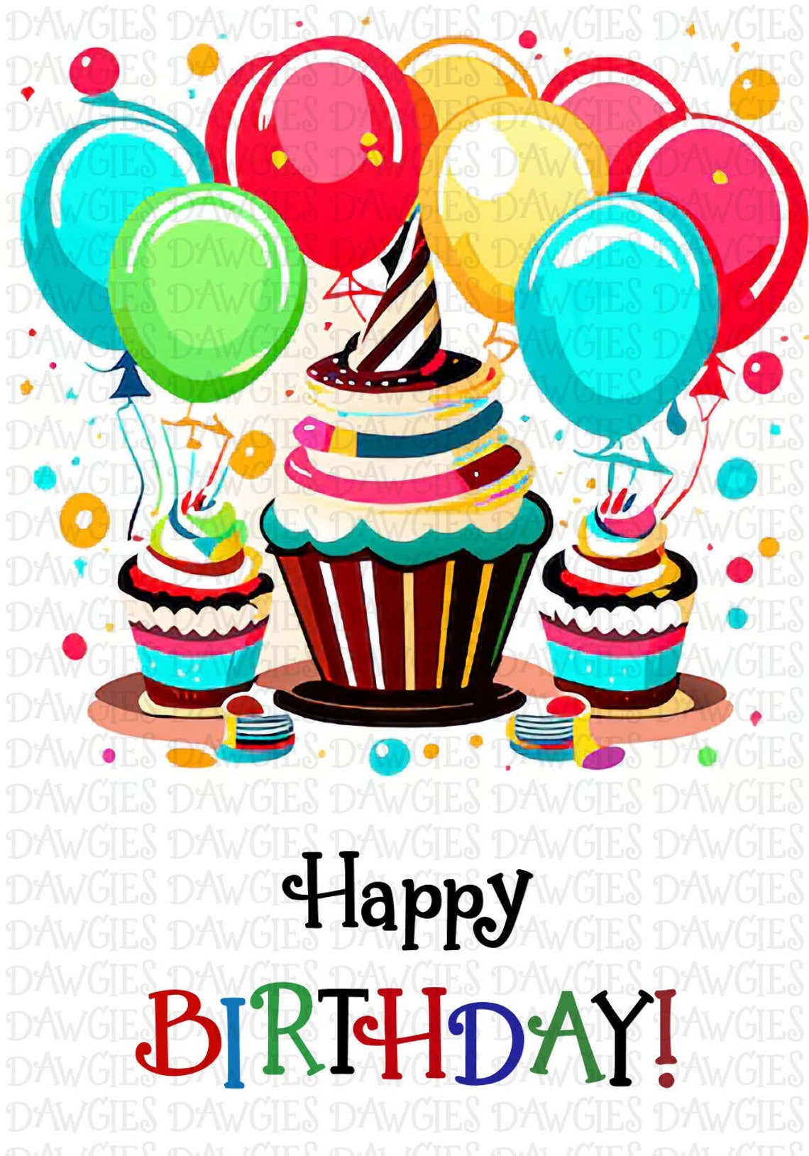 Printable Happy Birthday Cookie Card, 3.5" X 5" Inches - Etsy