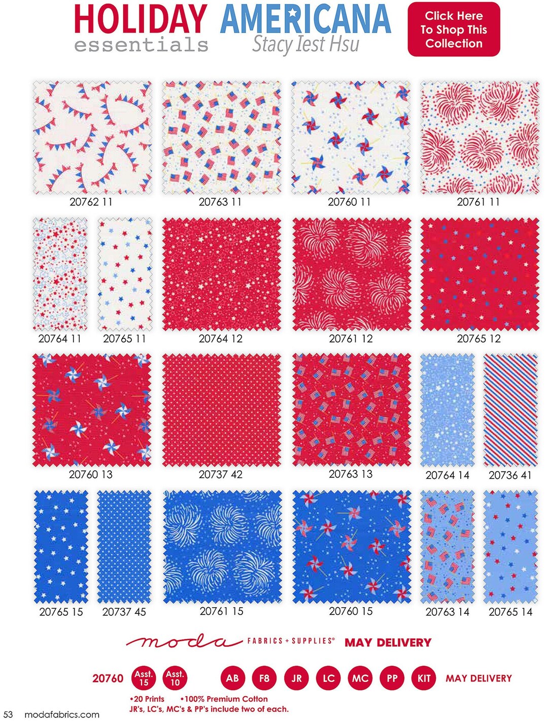 Moda Americana Fat Quarter Bundle 20 Piece - Etsy