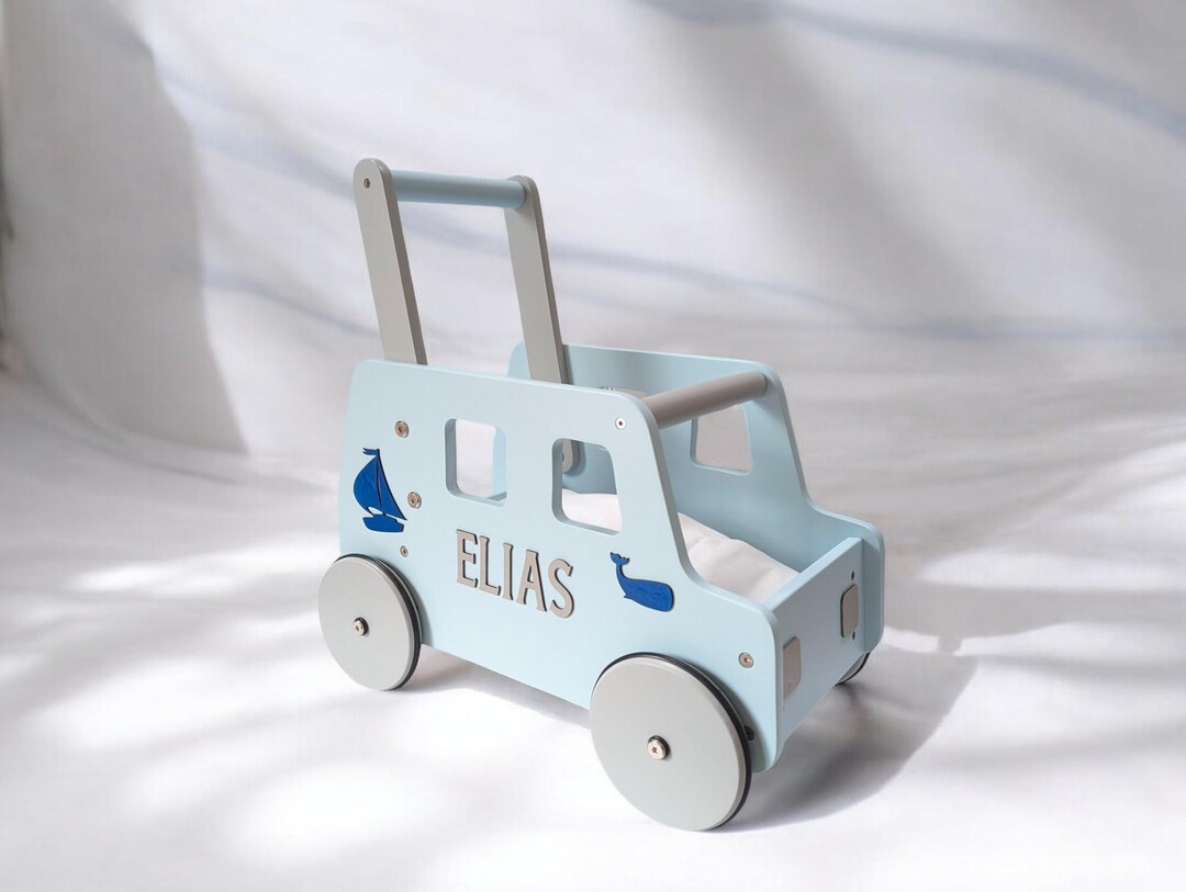 Wooden Car Pusher, Baby Boy Push Toy, Toddler Walker for Boys, Stroller ...