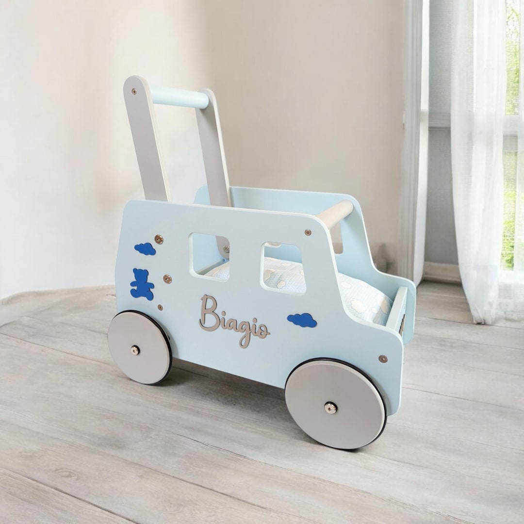 Wooden Car Pusher, Baby Boy Push Toy, Toddler Walker for Boys, Stroller ...