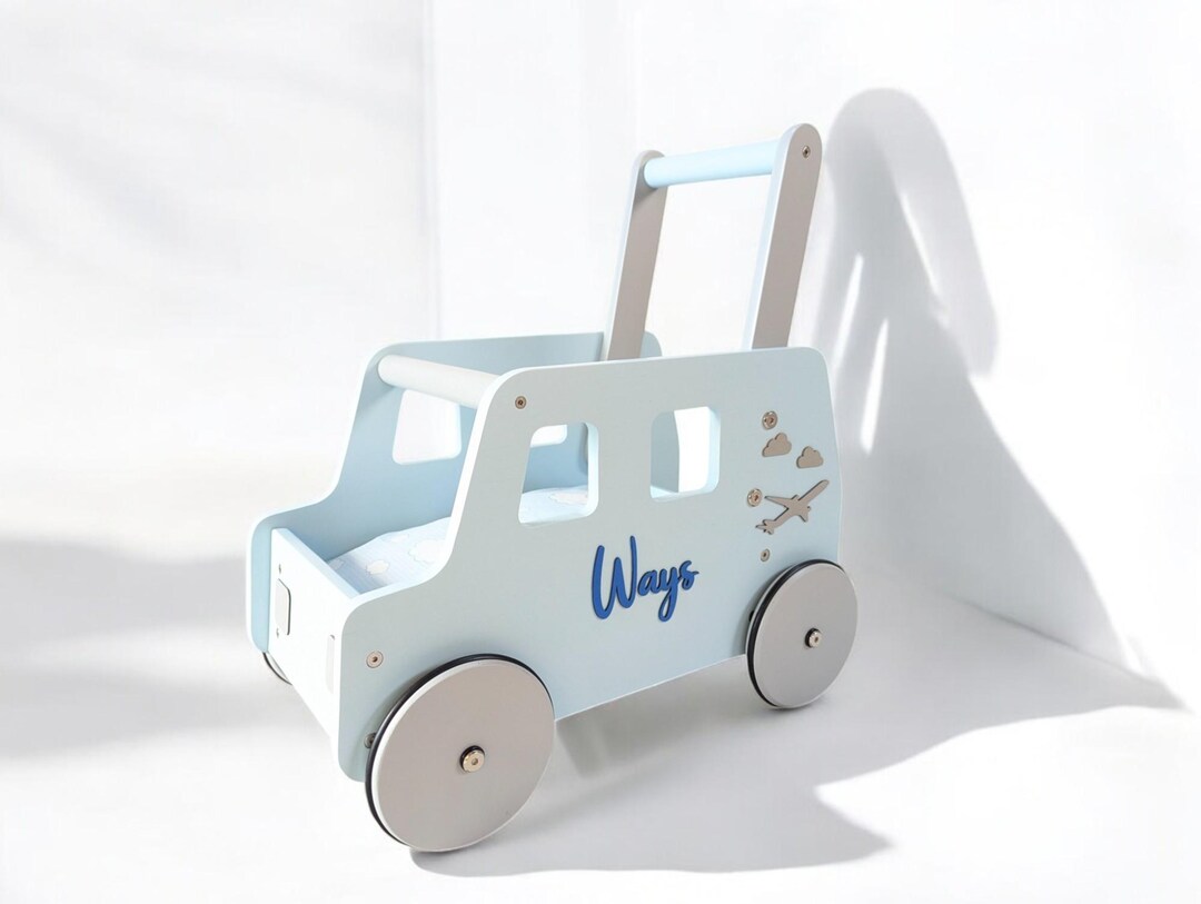 Baby Push Car, Wooden Baby Walker, Push Truck, Toddler Walker ...
