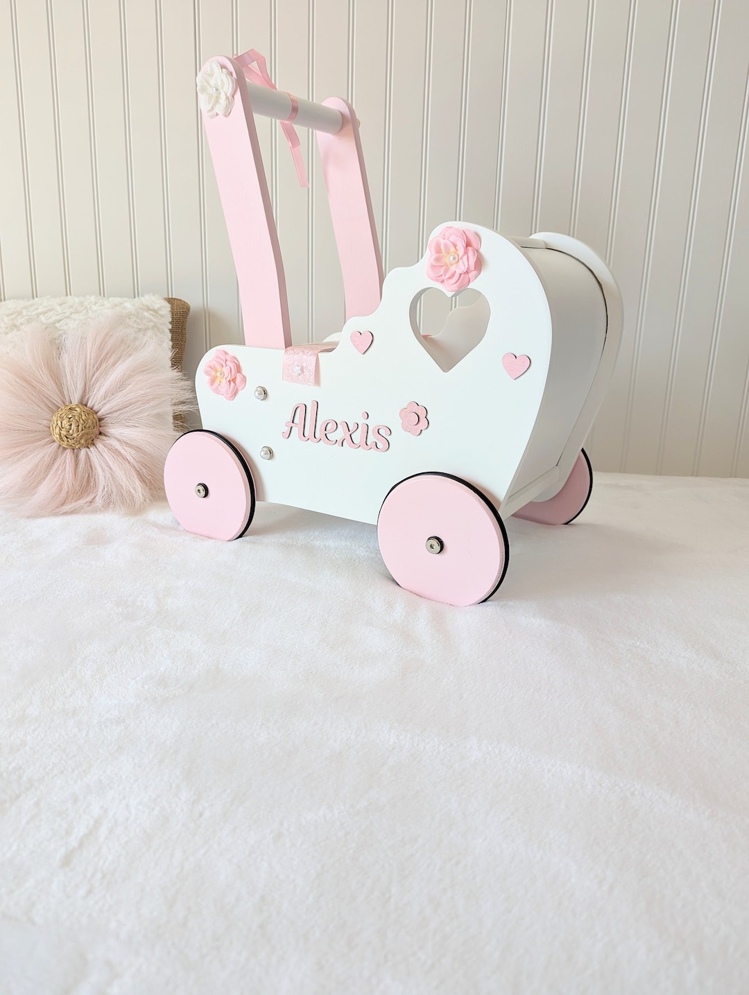 Wooden Doll Stroller, Doll Carriage, Buggy, Pram, Wagon, Push Stroller ...
