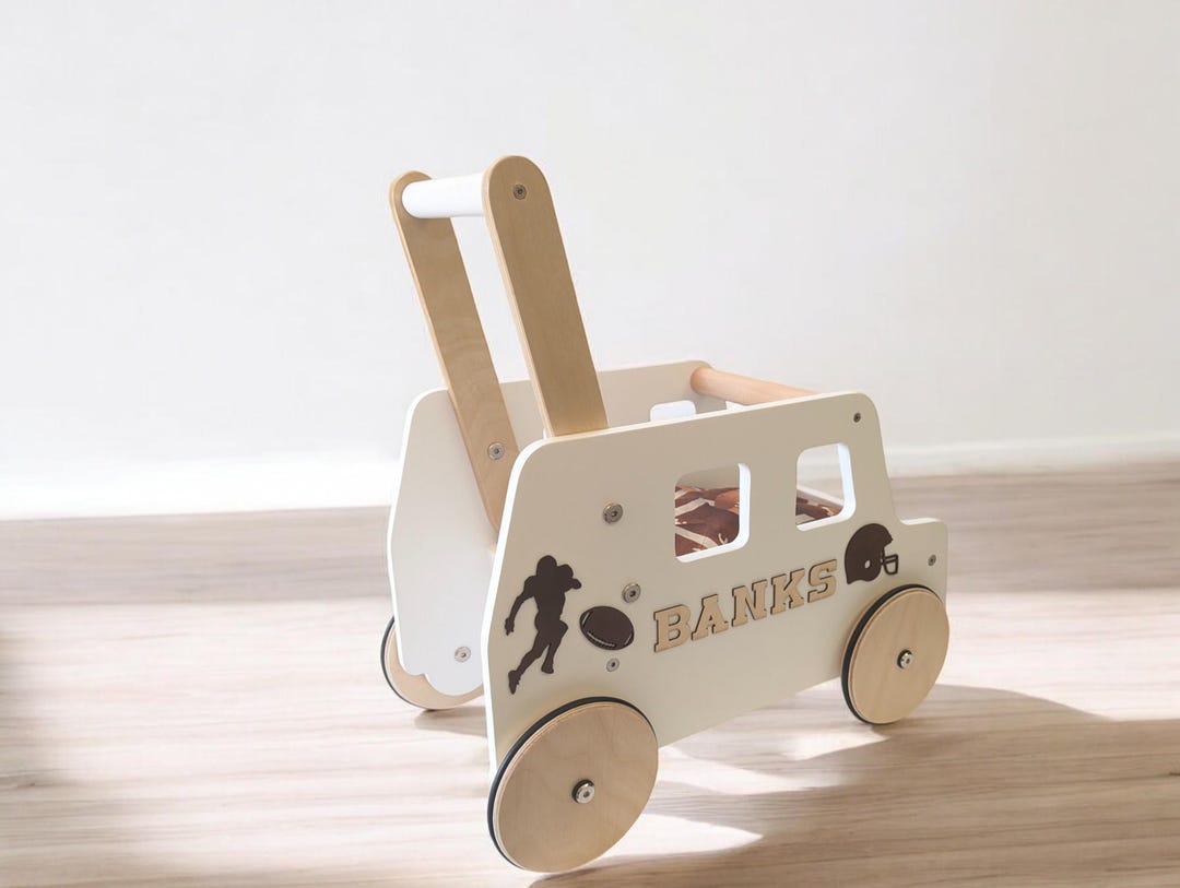Push Truck, Baby Walker, Wooden Car, Wagon, Football 1st Birthday ...