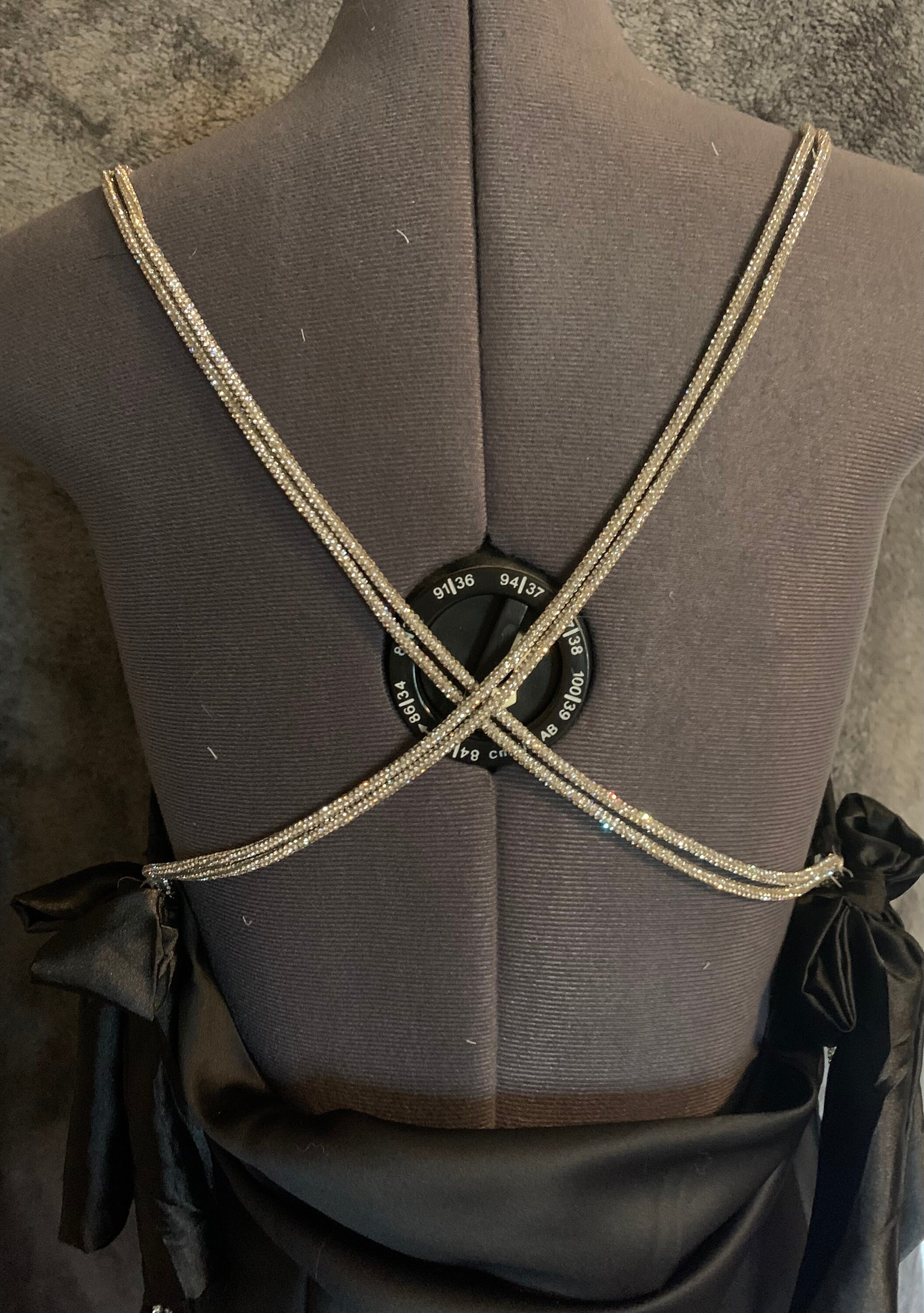 Silk Glitter Strap Dress - Etsy