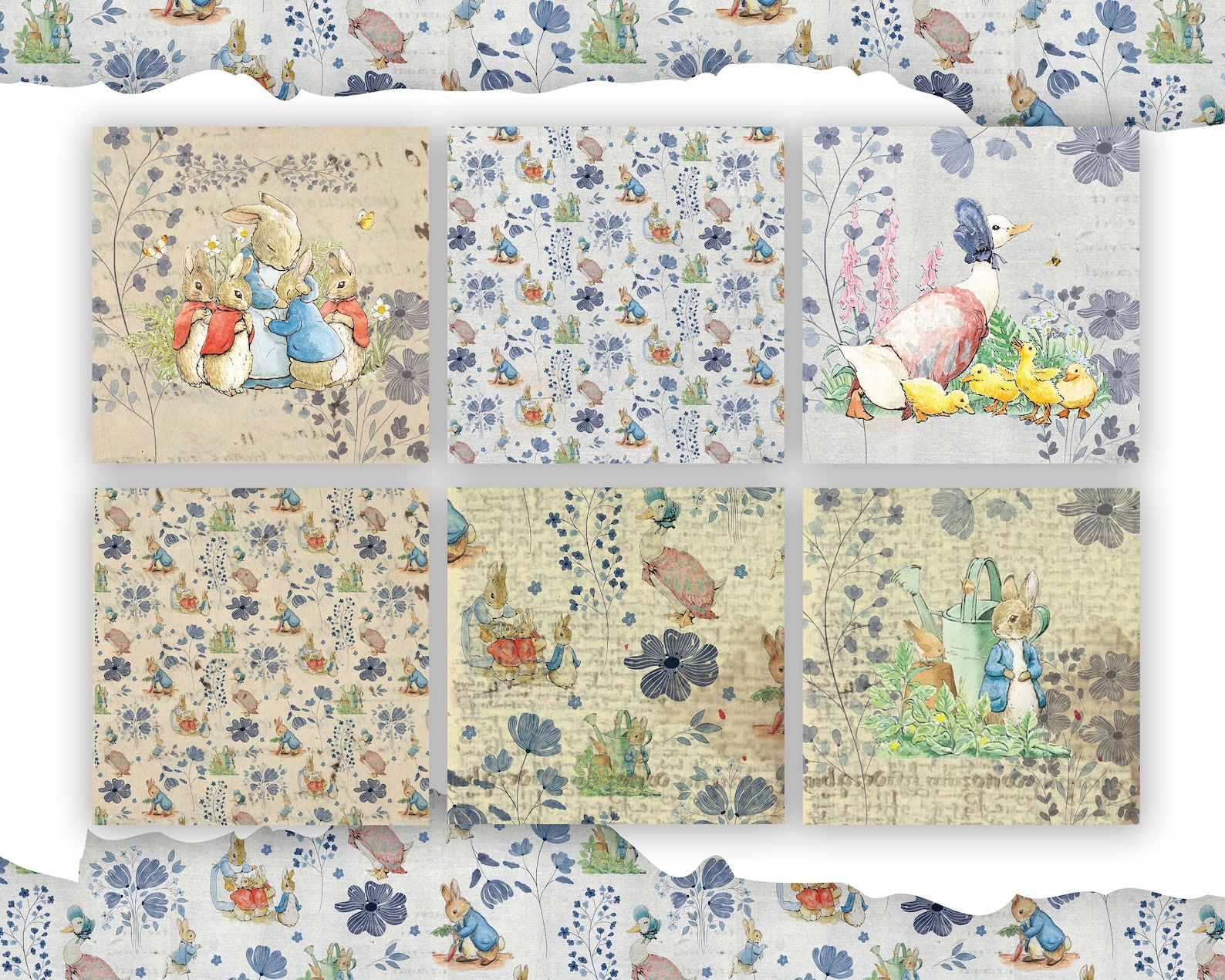 Peter Rabbit Paper Pack, Beatrix Potter, Digital Paper, Printable Paper ...