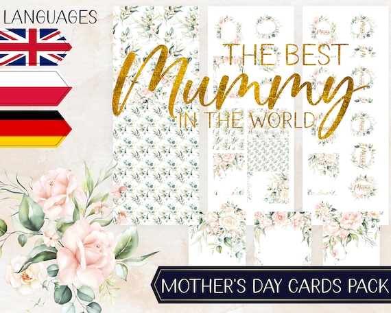 Printable Mothers Day Digital Paper Pack Scrapbooking Set | Etsy