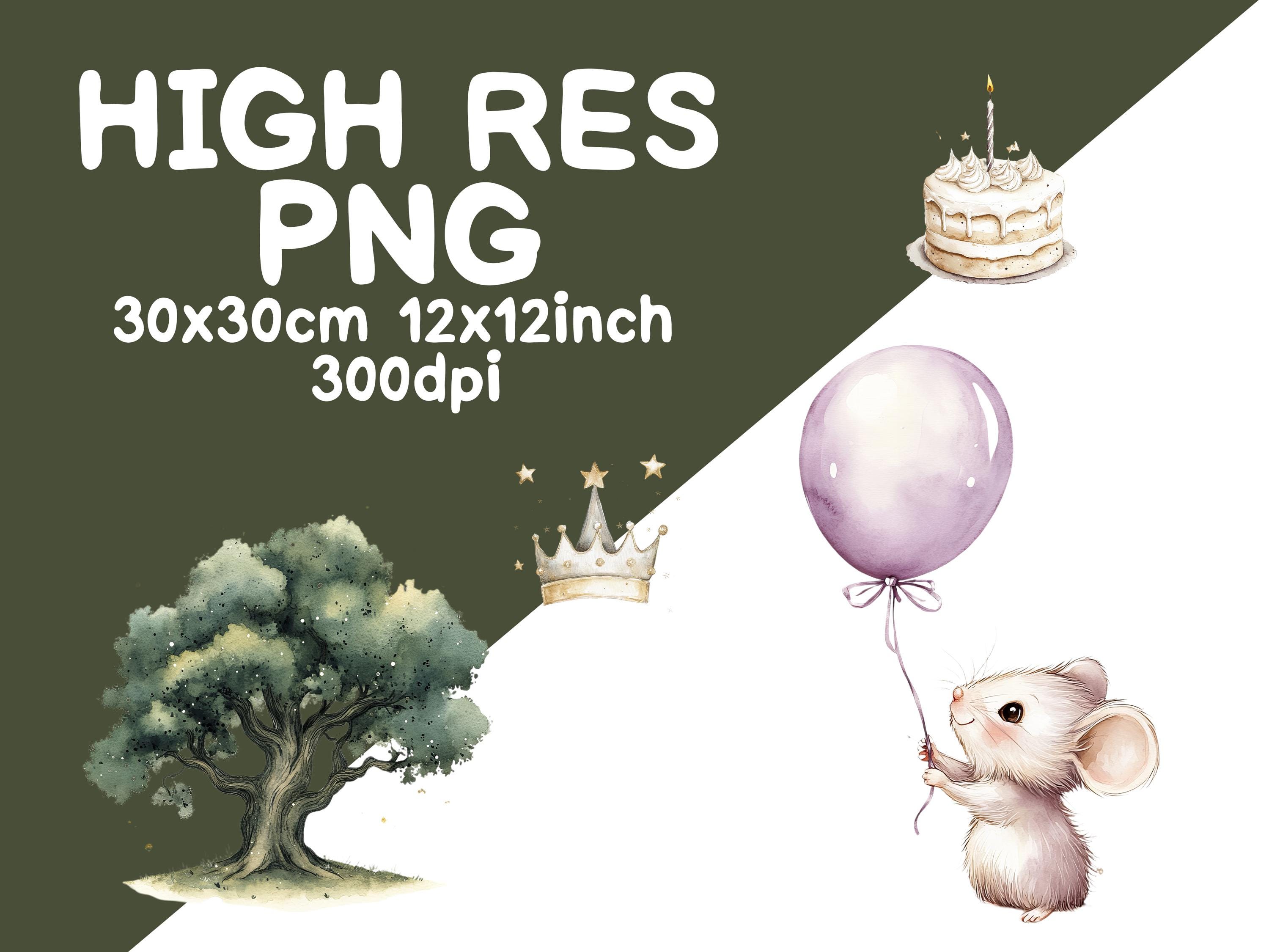 Birthday Woodland Animals Clipart: 60+ PNG Watercolor Forest Animals ...