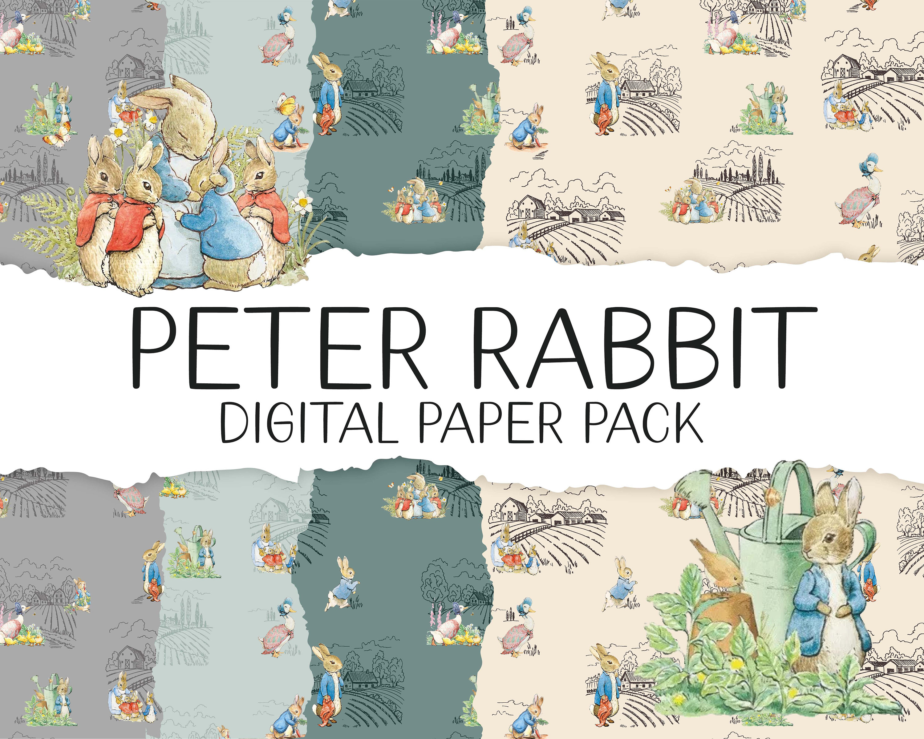 Peter Rabbit Paper Pack, Beatrix Potter, Digital Paper, Printable Paper ...